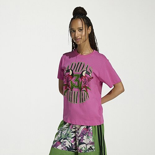 Click here for adidas Womens Adidas x Farm Rio Graphic Crewneck T... prices