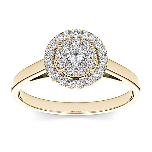 Click here for 1/3 CT.T.W. Natural Diamond 10K Yellow Gold Round... prices