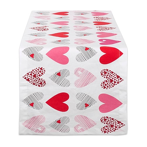 Click here for Design Imports Hearts Collage Print Table Runner... prices