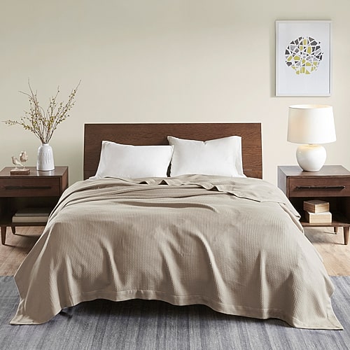 Click here for Madison Park Egyptian Cotton Blanket  King - Khaki prices