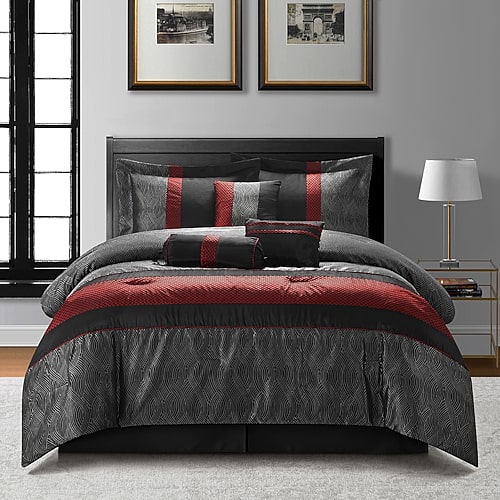 Click here for Stratford Park Corell Black 7-Pc. Comforter Set  F... prices