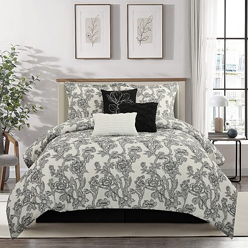 Click here for Stratford Park Mayer 7-pc. Floral Midweight Comfor... prices