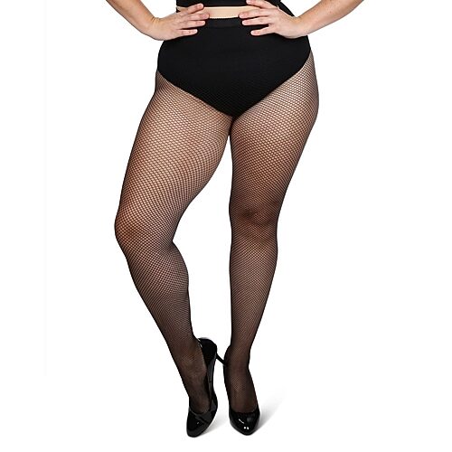 Click here for MeMoi Plus Size Curvy Fishnet Tights Mm-2370 - Bla... prices