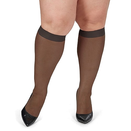 Click here for MeMoi Womens 2 Pair Pack Silky Sheer Curvy Knee Hi... prices