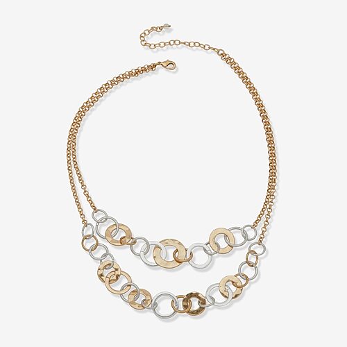 Click here for a.n.a Two Tone Hammered Womens 16 Inch Collar Neck... prices