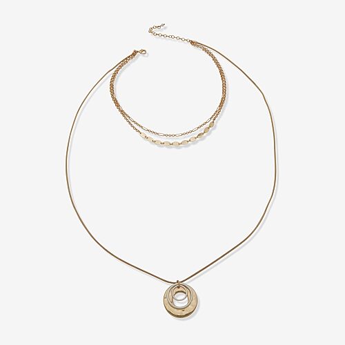 Click here for a.n.a Hammered Womens 16 Inch Strand Necklace  One... prices