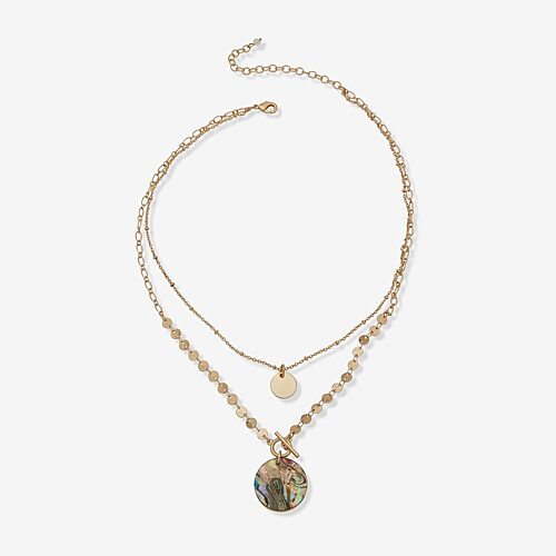 Click here for a.n.a Gold Tone Toggle Womens 18 Inch Pendant Neck... prices