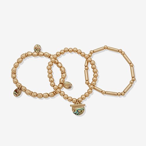 Click here for a.n.a Gold Tone Womens 3-pc. Bracelet Set  One Siz... prices