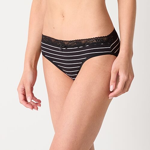 Click here for Ambrielle Cotton Bikini Panty  Large  Black prices