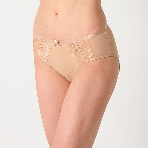 Click here for Ambrielle Tulip Lace Hipster Panty  Medium  Beige prices