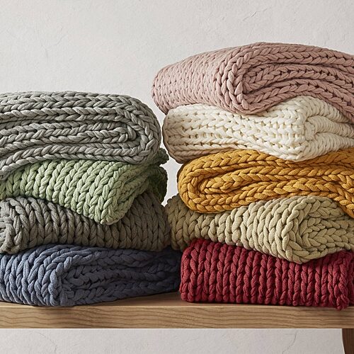 Click here for Madison Park Chunky-Knit Handmade Throw  50 x 60 -... prices