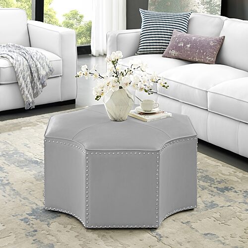 Click here for Inspired Home Fiorella Upholstered Ottoman  One Si... prices