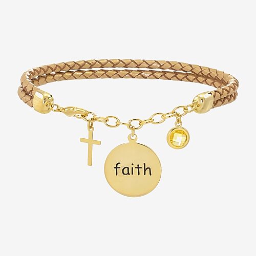 Click here for Sparkle Allure Leather Faith Womens Yellow Cubic Z... prices