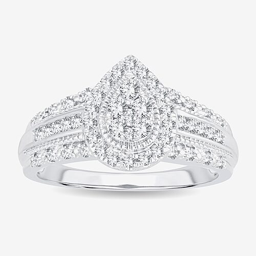 Click here for Womens 1/2 CT.T.W. Natural Diamond 10K or 14K Whit... prices