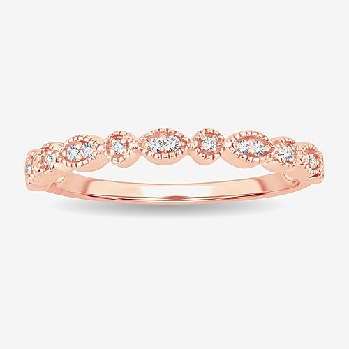 Click here for Diamond-Accent Wedding Band in 10K or 14K Rose Gol... prices