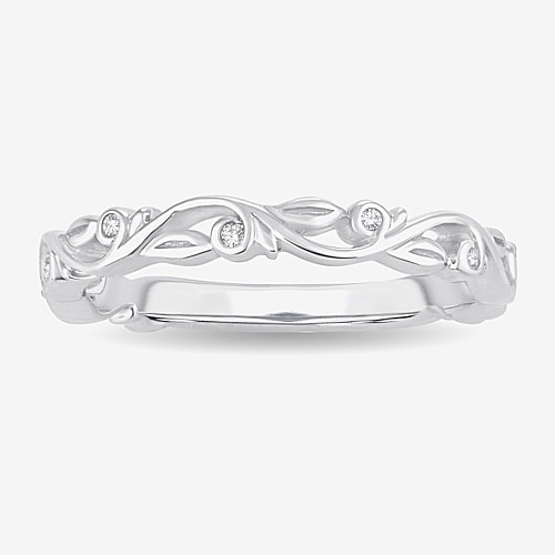 Click here for Diamond-Accent Wedding Band in 10K or 14K White Go... prices