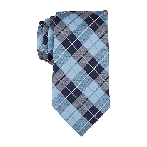 Click here for Stafford Fincher Checked Tie  One Size  Blue prices