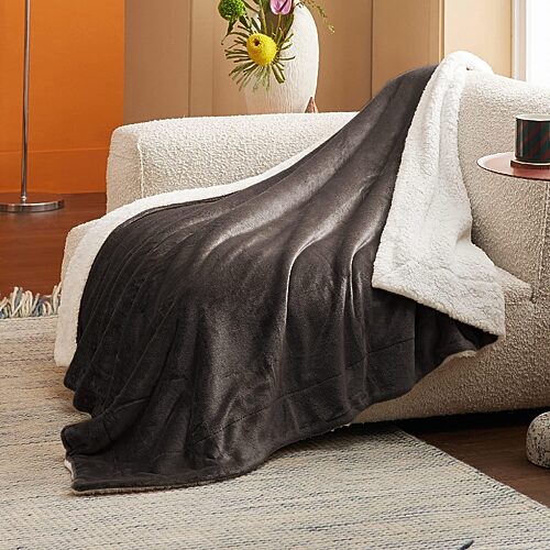 Click here for Bedsure Sherpa Solid Midweight Blanket  One Size... prices