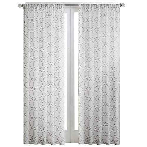 Click here for Madison Park Iris Diamond Rod Pocket Sheer Single... prices