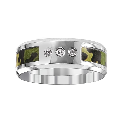 Click here for Green Camo Mens 7MM Diamond Accent Natural White D... prices