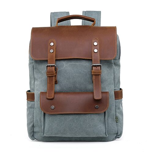 Tsd Brand Valley Hill Canvas Backpack - Teal