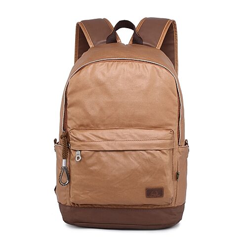 Tsd Brand Urban Light Coated Canvas Backpack - Khaki