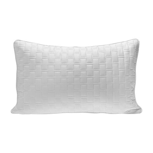 Bedvoyage Eco Melange Rectangular Throw Pillow  One Size  White