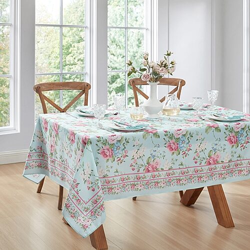 Click here for Vintage-Like Floral Garden Tablecloth  52 x 70 Rec... prices