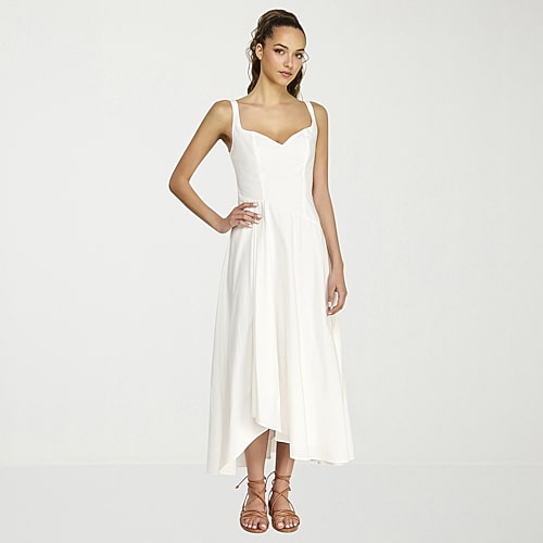 Click here for belle vie Womens Midi V Neck Sleeveless Fit + Flar... prices