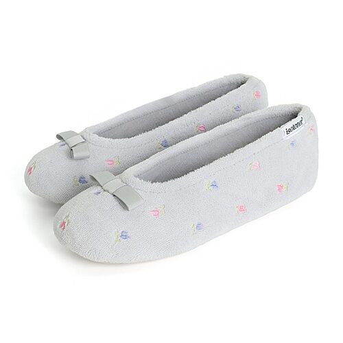 Click here for Isotoner Microterry Womens Ballerina Slippers  X-l... prices