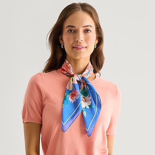 Click here for Collection Xiix Geo Floral Floral Square Scarf  On... prices