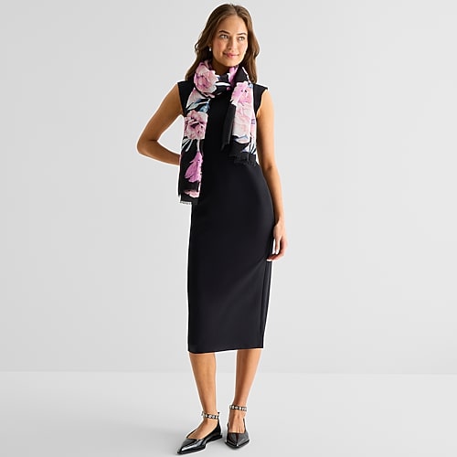 Click here for Collection Xiix Painterly Floral Oblong Scarf  One... prices