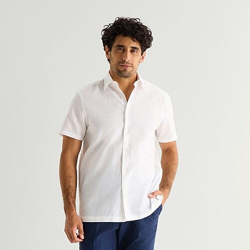 Click here for Stafford Linen Blend Mens Short Sleeve Regular Fit... prices