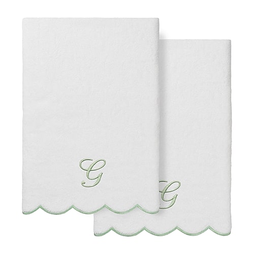 Click here for Linum Home Textiles Adornia Gray Scallop Personali... prices