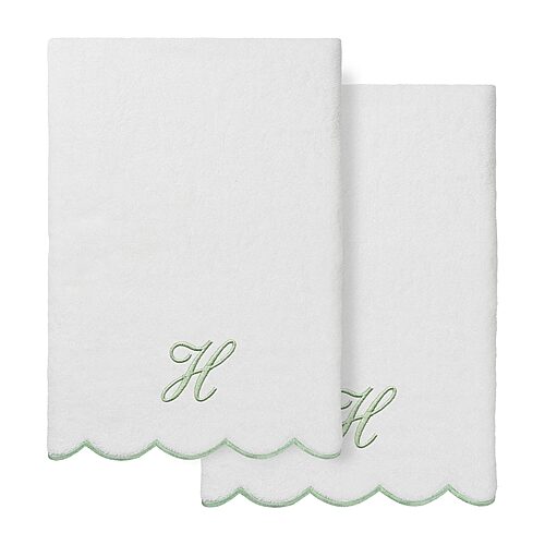 Click here for Linum Home Textiles Adornia Gray Scallop Personali... prices