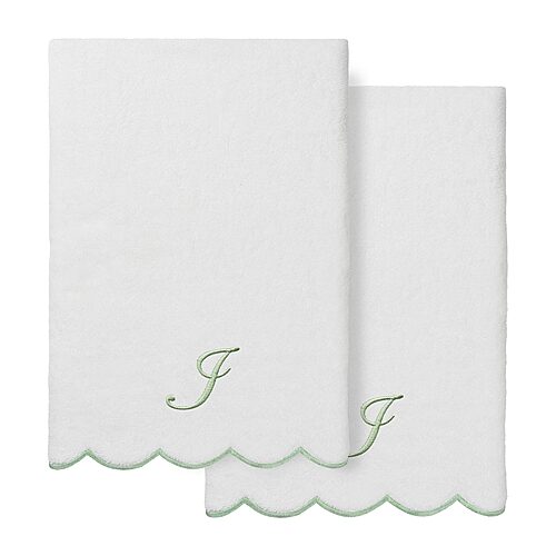 Click here for Linum Home Textiles Adornia Gray Scallop Personali... prices