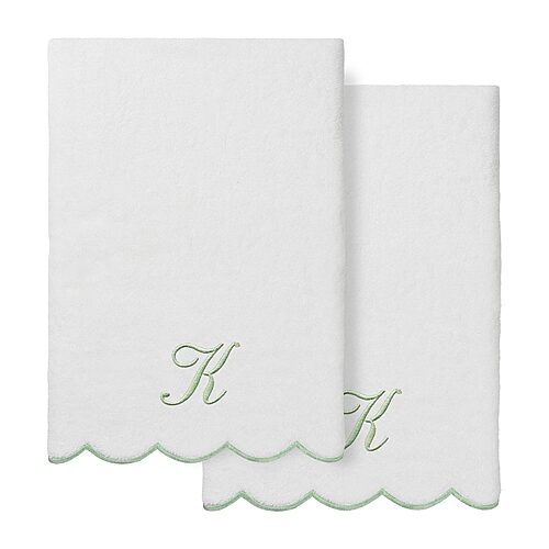 Click here for Linum Home Textiles Adornia Gray Scallop Personali... prices