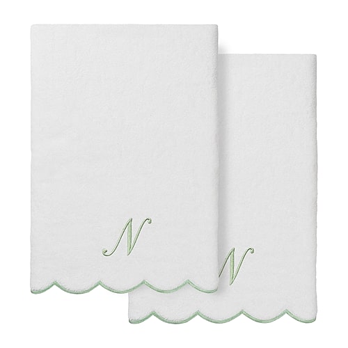 Click here for Linum Home Textiles Adornia Gray Scallop Personali... prices