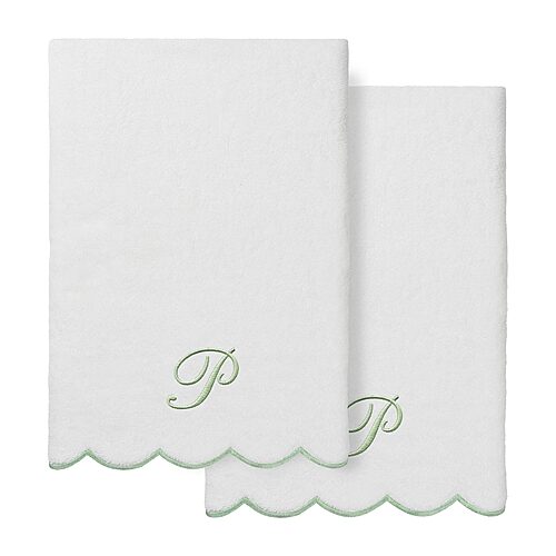 Click here for Linum Home Textiles Adornia Gray Scallop Personali... prices