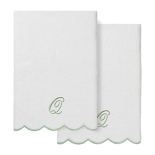 Click here for Linum Home Textiles Adornia Gray Scallop Personali... prices