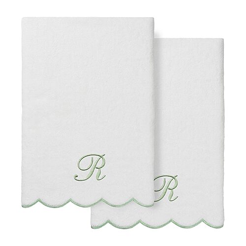 Click here for Linum Home Textiles Adornia Gray Scallop Personali... prices