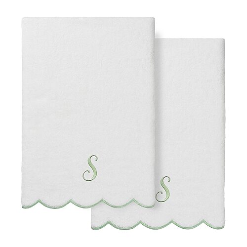 Click here for Linum Home Textiles Adornia Gray Scallop Personali... prices