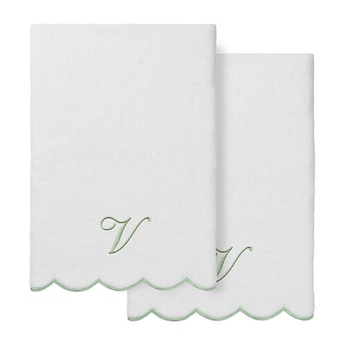 Click here for Linum Home Textiles Adornia Gray Scallop Personali... prices