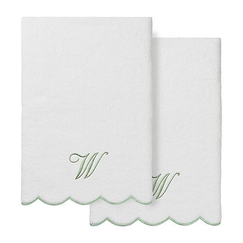 Click here for Linum Home Textiles Adornia Gray Scallop Personali... prices