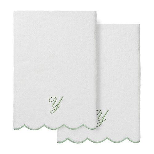 Click here for Linum Home Textiles Adornia Gray Scallop Personali... prices