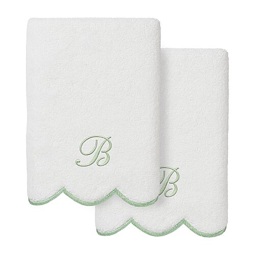 Click here for Linum Home Textiles Adornia Green Scallop Personal... prices