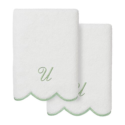 Click here for Linum Home Textiles Adornia Green Scallop Personal... prices