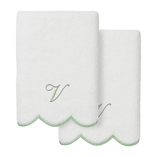 Click here for Linum Home Textiles Adornia Green Scallop Personal... prices