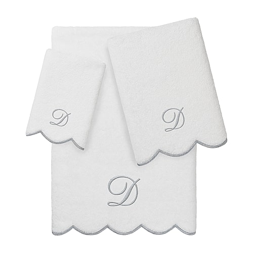 Click here for Linum Home Textiles Adornia Gray Scallop Personali... prices