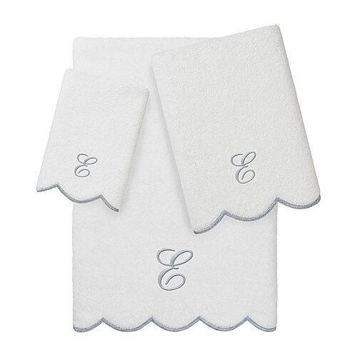 Click here for Linum Home Textiles Adornia Gray Scallop Personali... prices